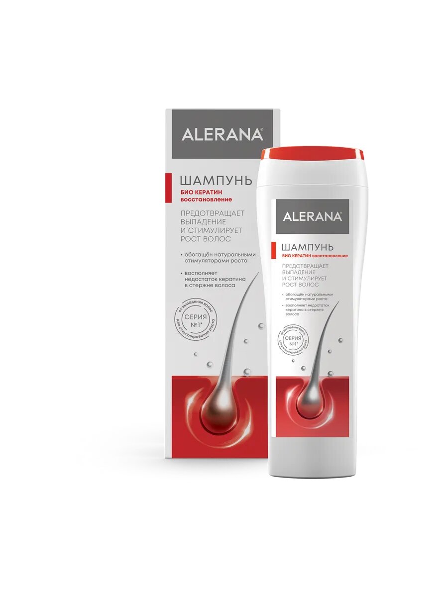 Алерана шампунь Био Кератин восстанавливающий, шампунь, 250