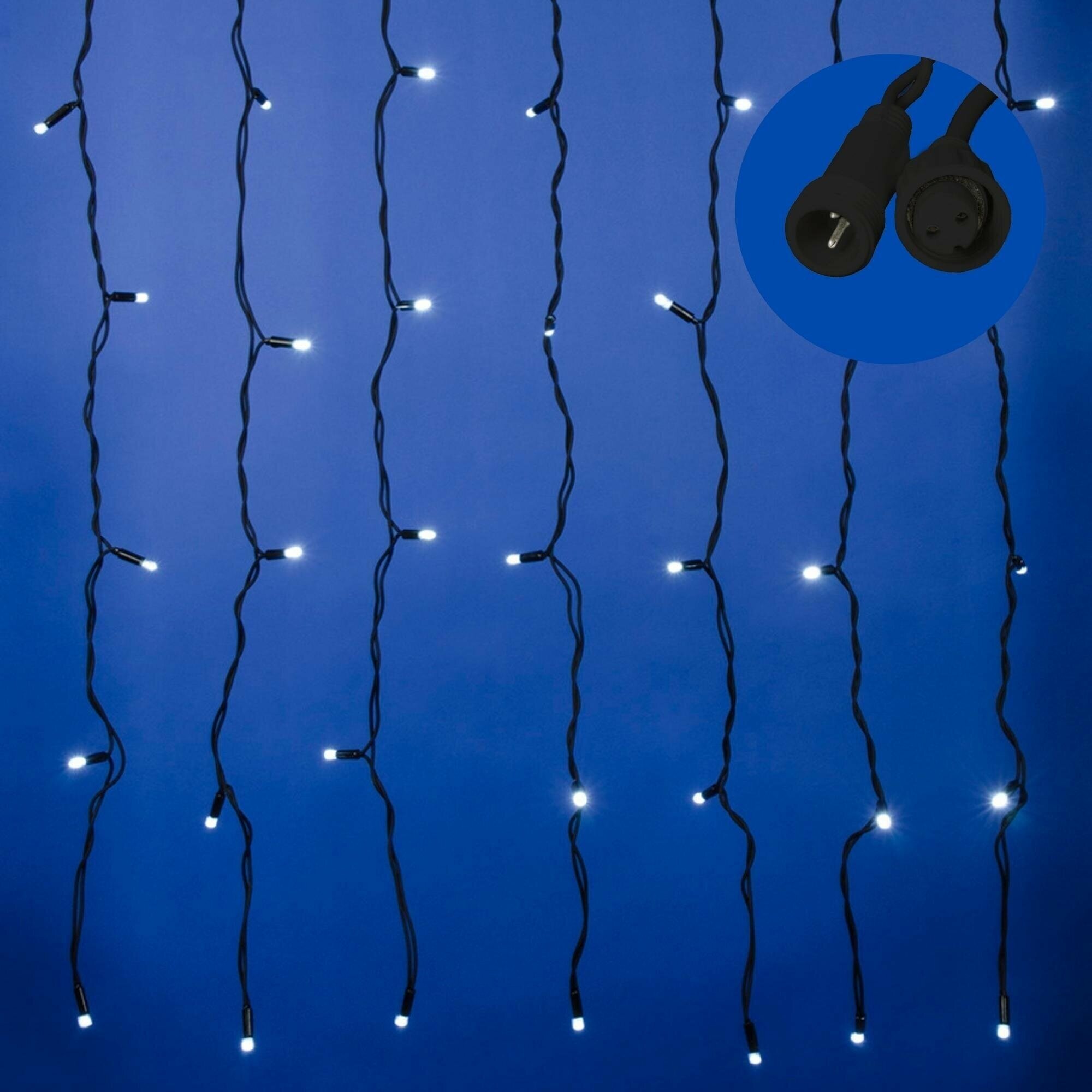 Гирлянда занавес 10.8W Белый UL-00003939 ULD-C2030-240/TBK WHITE IP67 3.0м с эффектом мерцания