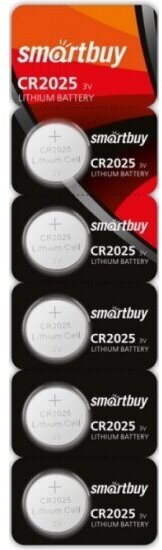 Элемент питания Smartbuy CR2025 Lithium бл 5
