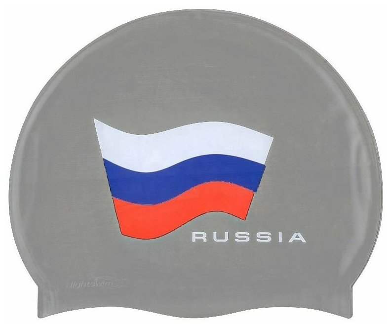 Шапочка для плавания силиконовая Cupa Lapa CLS8 Russia, серая