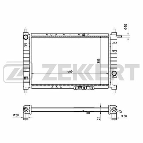 Основной радиатор (двигателя) ZEKKERT MK1394 для Daewoo Matiz