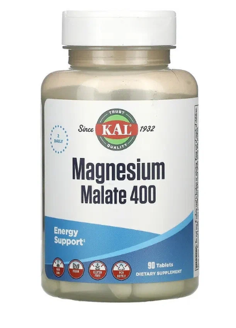 Таблетки KAL "Magnesium Malate" для сердца и мышц с магнием, 212г, 90шт
