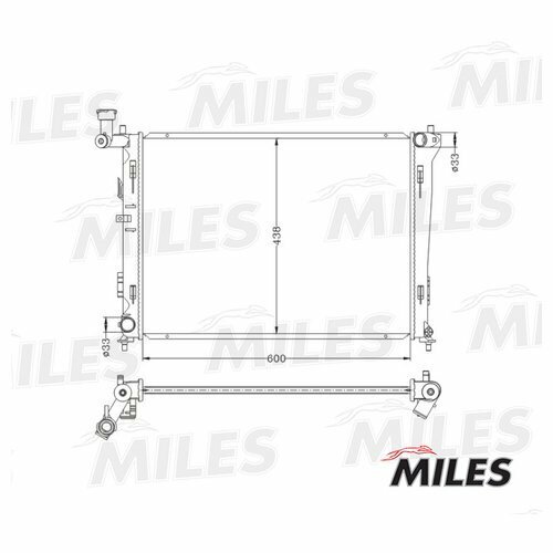 Основной радиатор (двигателя) MILES ACRB053 для Hyundai i30; Kia Ceed, PRO CEED ED