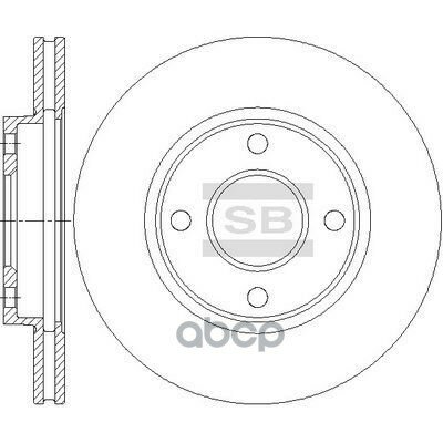 Диск тормозной FORD FOCUS 98>05/FUSION 1.4/1.6 01> передний вентил Sangsin brake арт. SD4431