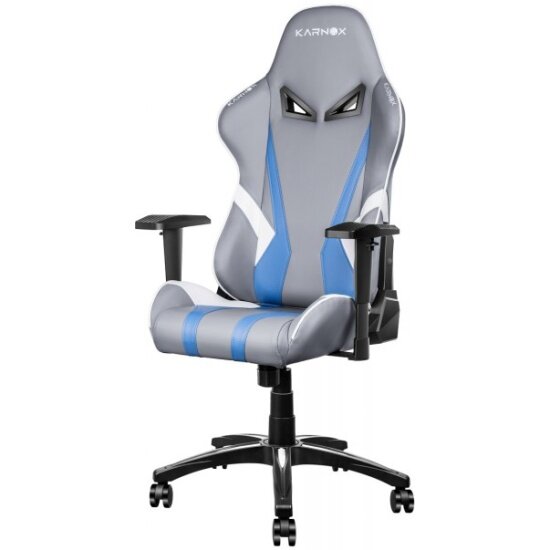 Кресло геймерское Karnox HERO Lava Edition, серо-синий