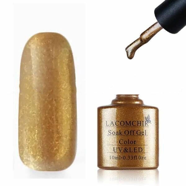 Гель-лак LACOMCHIR TD149 Бронзовый с микроблеском полупрозрачный, 10 мл