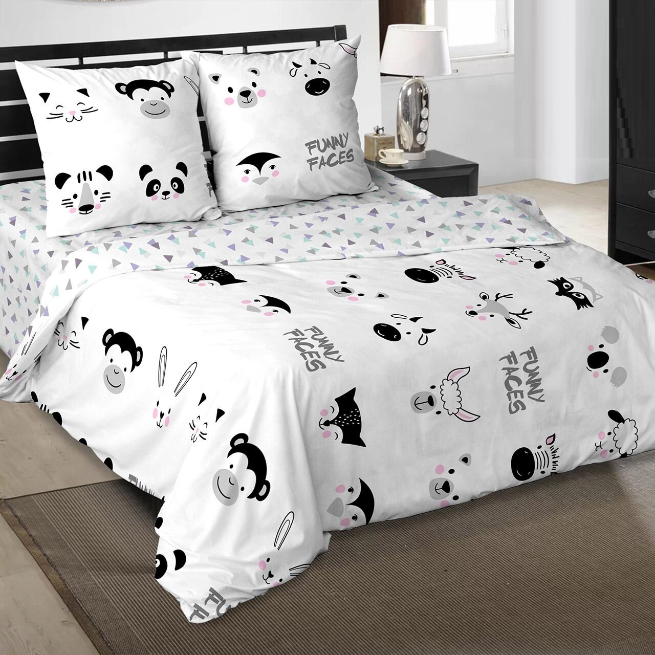 Постельное белье Детское 1.5-спальное из Поплина (2 наволочки 70х70) арт. 912 "Фанни"