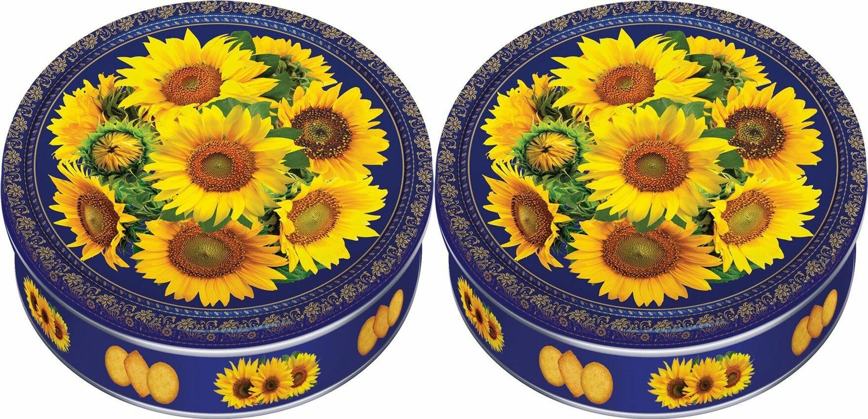 Сладкая Сказка Печенье в жестянной банке, русские узоры, 400 гр, 2 уп.