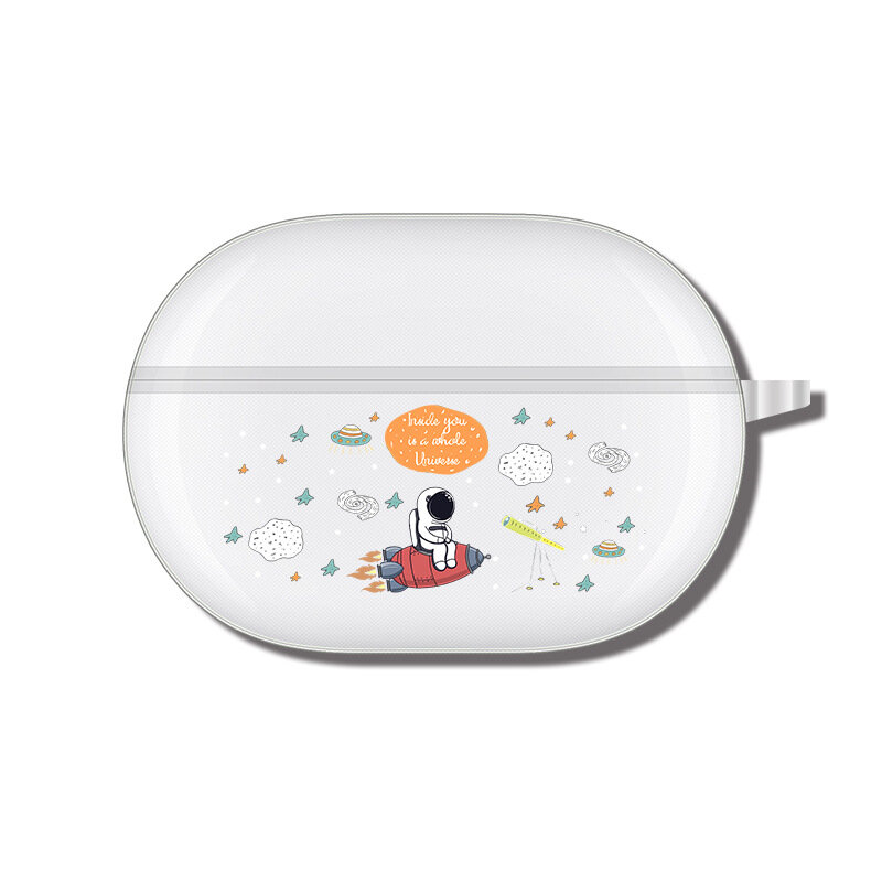 Чехол для наушников, для Huawei Freebuds Pro2, прозрачный, с принтом