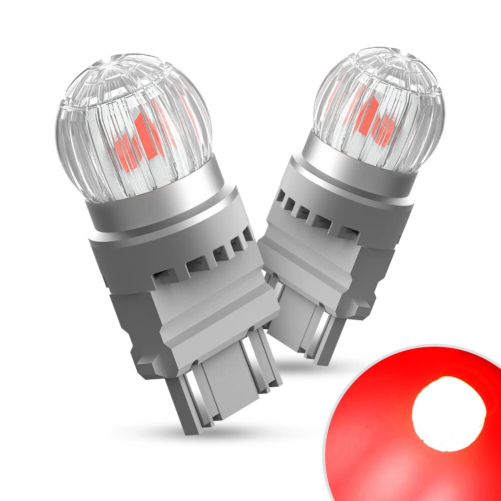 AUXITO 2 шт. T25 3157 P27W P27/7W светодиодный светильник белый красный 3030SMD 3156 светодиодный лампа для ДХО автомобильный стоп-сигнал Реверсивный стояночный светильник 12В Red