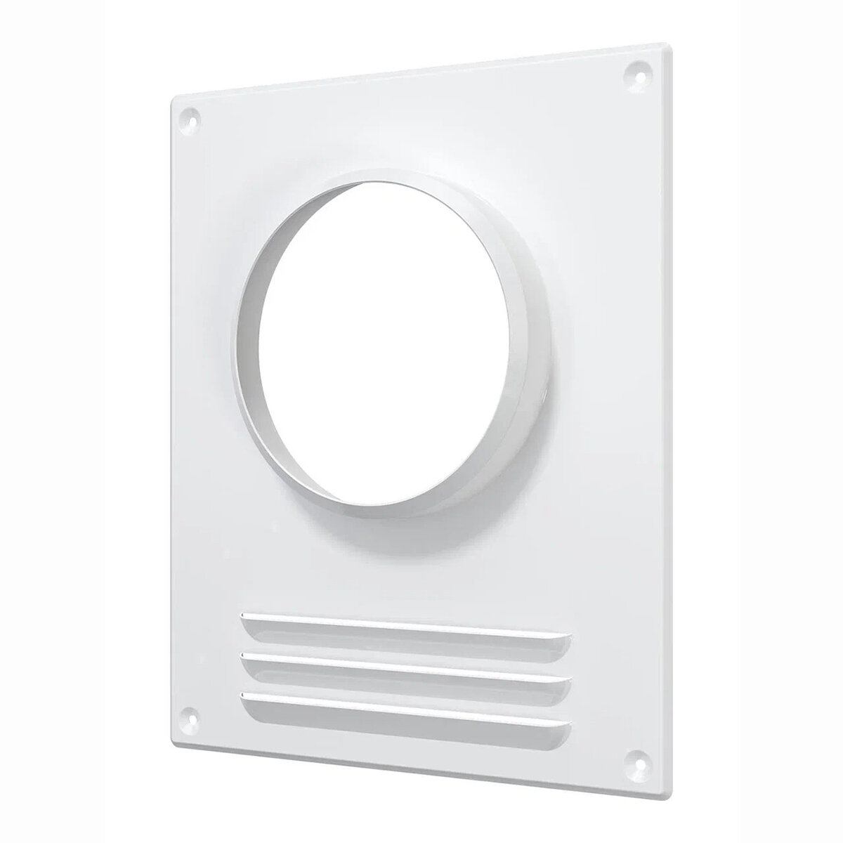 Площадка торцевая Era 115ПТМР, сталь, с решеткой, с фланцем 115 мм, 196 x 236 мм