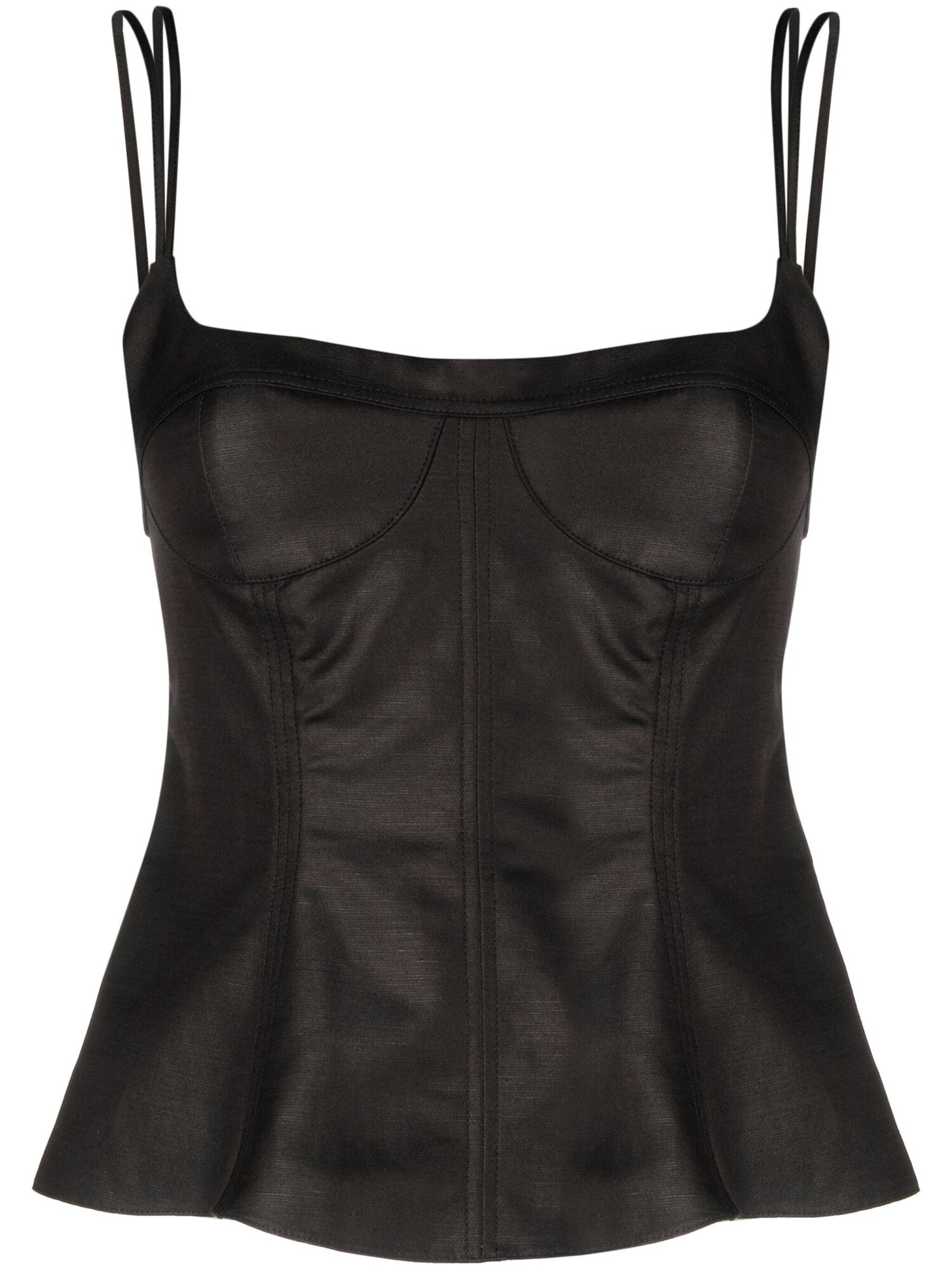 Топ Corset-style peplum tank top