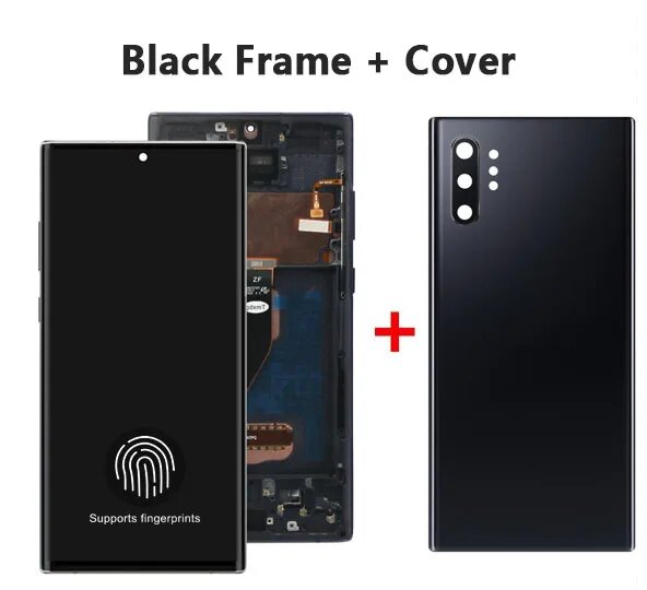 AMOLED дисплей Note 10 Plus для Samsung note 10 plus ЖК-дисплей N975 N975F сенсорный экран с рамкой и дигитайзером в сборе Замена Black Frame Cover