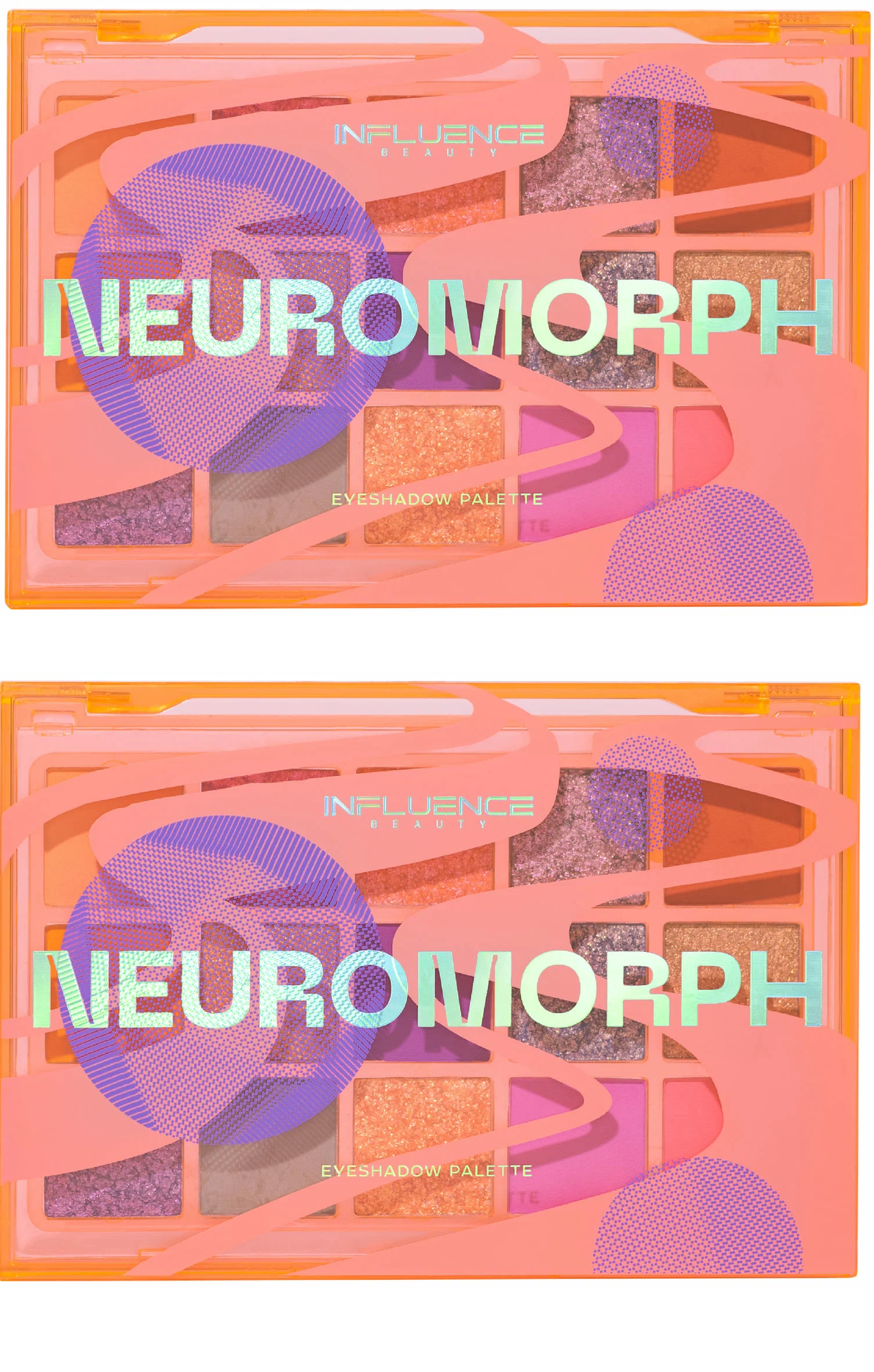 Палетка теней Influence Beauty Neuromorph Eyeshadow palette 15 оттенков т.01 15 г 2 шт