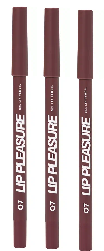 Карандаш для губ гелевый Love Generation Lip Pleasure, тон 07 винный, 1,35 г 3 шт