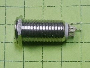 Кнопка антивандальная металл GQ12-B3 без фиксации Подсв.12V синий