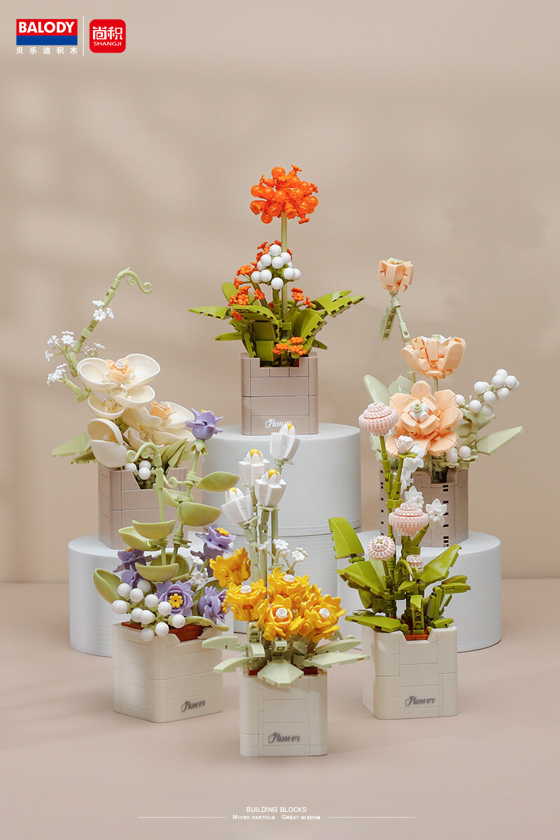 Конструктор 3D из миниблоков Balody Набор цветов 6в1 комплект, 1736 деталей - BA21222