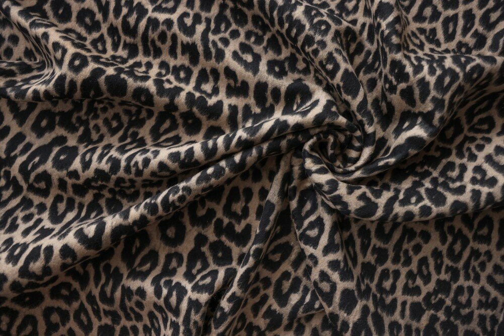Ткань леопардовая пальтовка, ширина 1.55 м