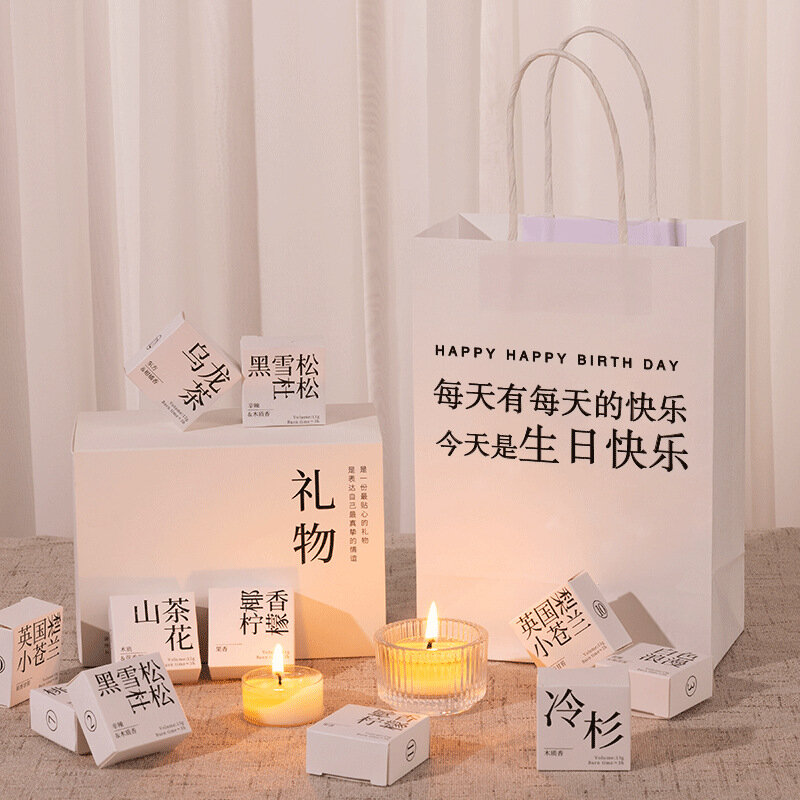 Рождественский подарок с скрытой поэзией в аромате, подарочная коробка с ароматическими свечами, высокая эстетическая ценность, сувенир, подарок на день рождения для девушки.