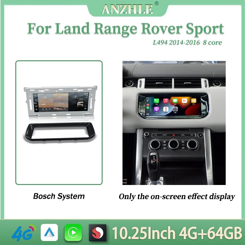 10,25 "для Range Rover Vogue L405 Sport L494 2013-2017 Android 13, мультимедийный плеер, автомобильное GPS-радио, беспроводное Carplay, авто, OEM-мен L494 Bosch 64GB