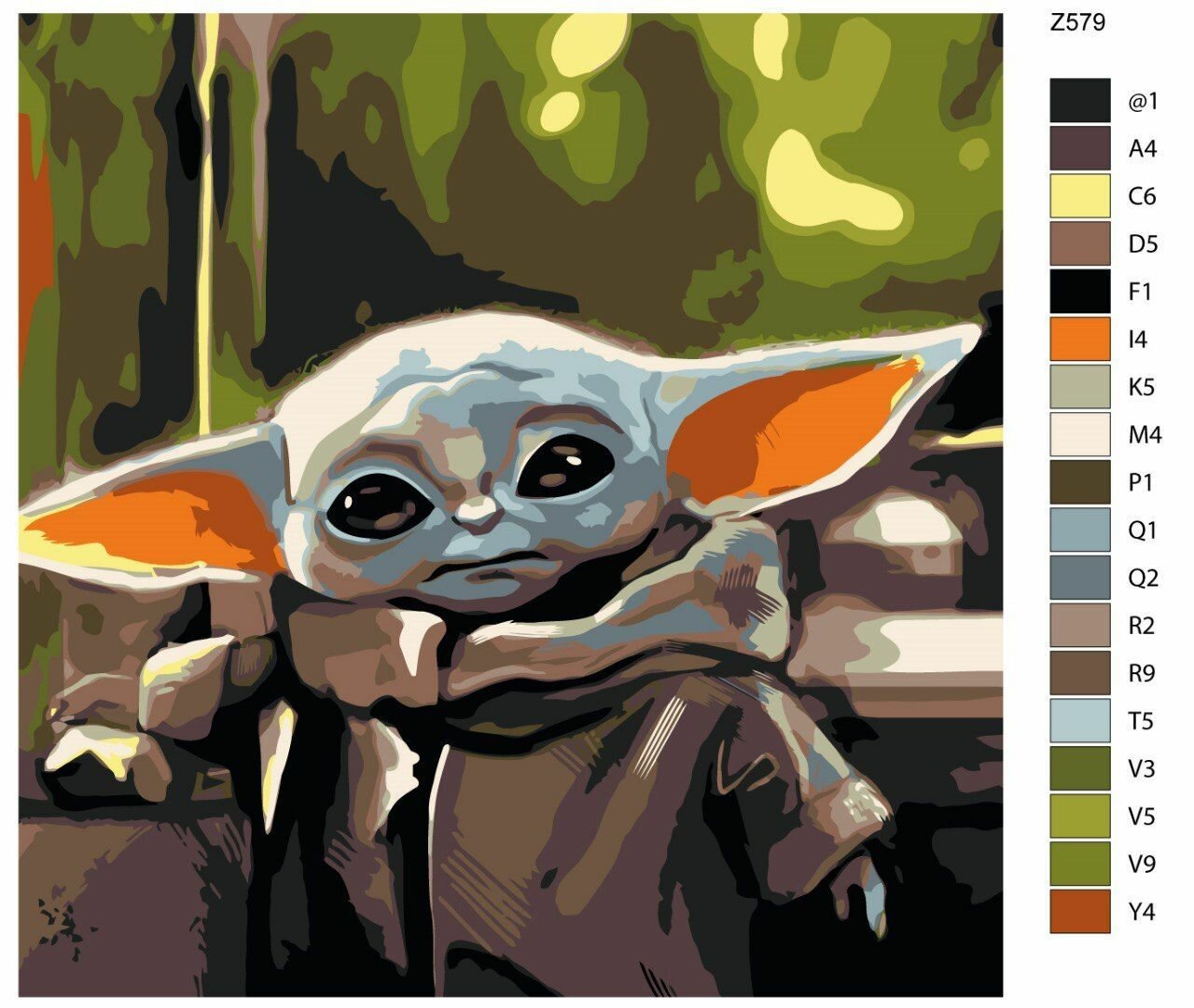 Картина по номерам Z-579 "Грогу" 40x40