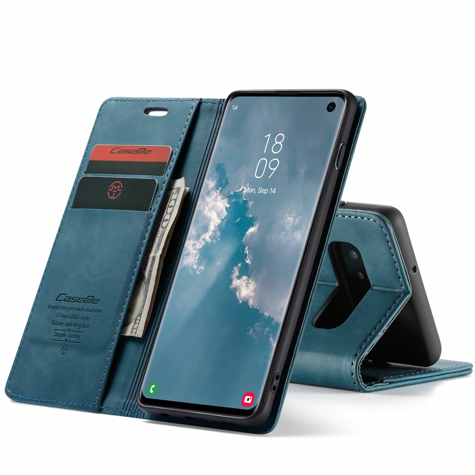 Чехол-книжка CaseMe Matte Samsung Galaxy S10 зеленый