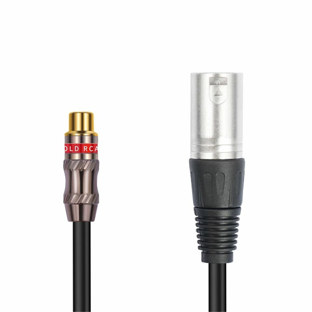 Кабель аудиоадаптера RCA-штекер к 3Pin XLR-штекеру