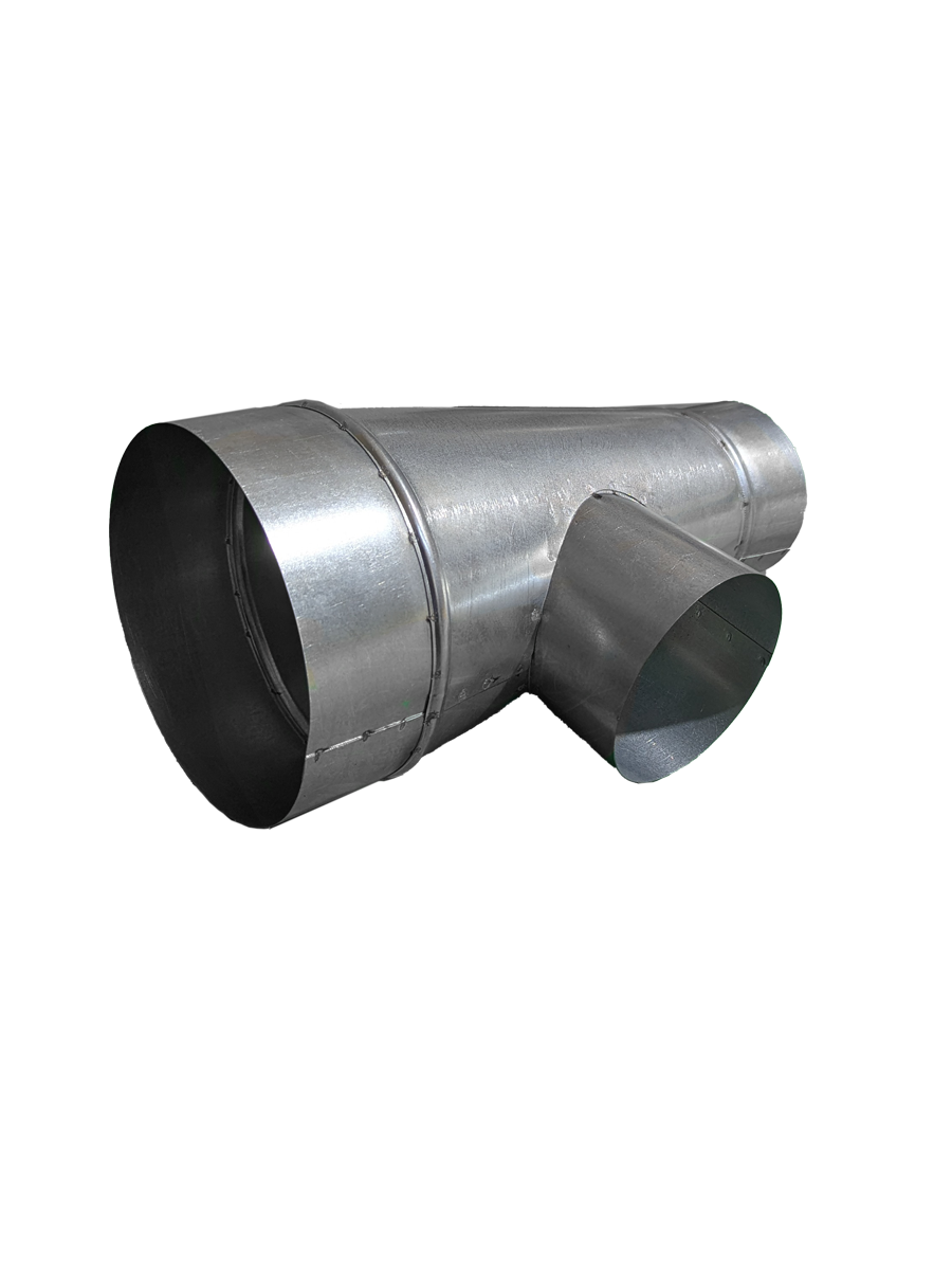 Тройник-переходной 200x125x100 мм, для круглых воздуховодов из оцинкованной стали