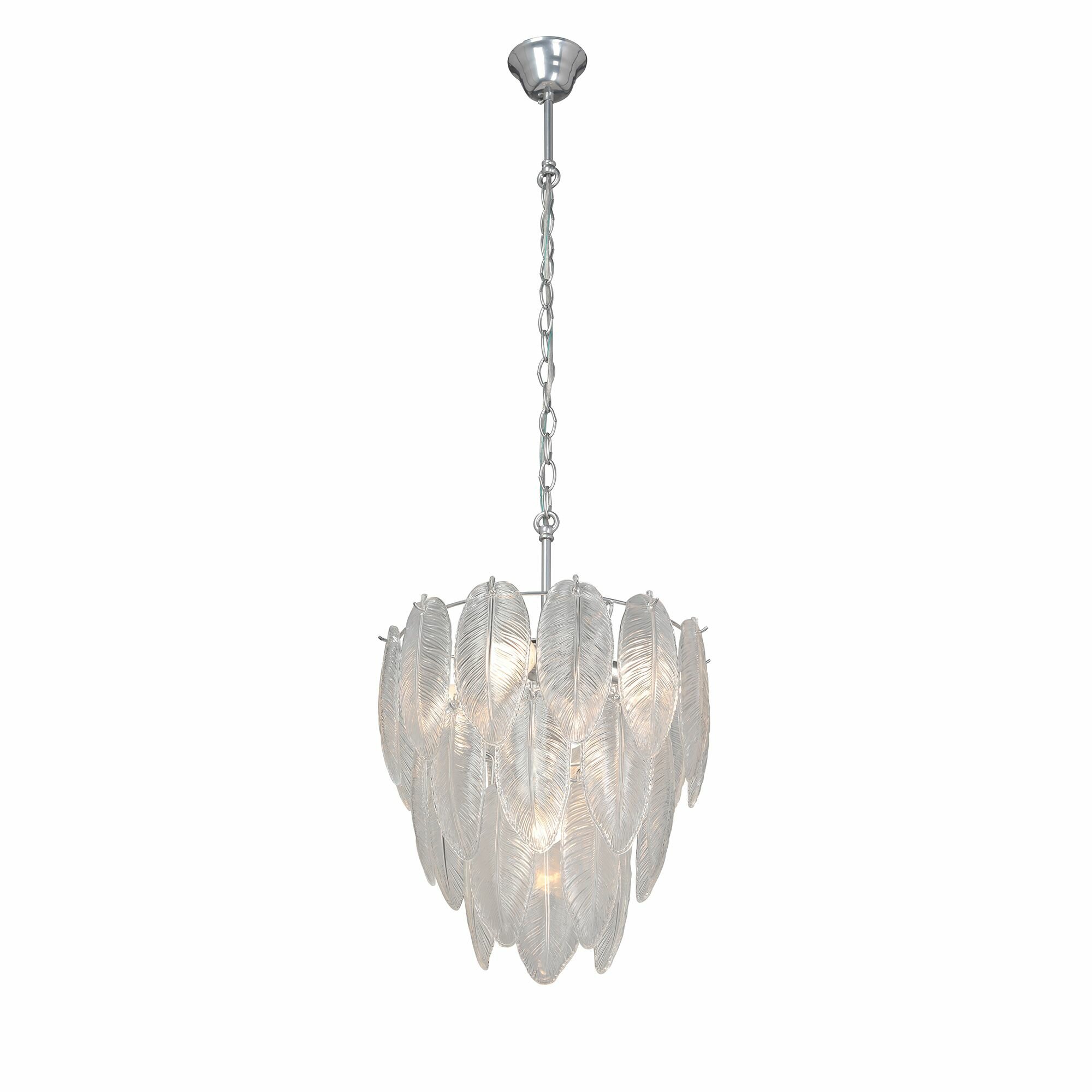 Люстра подвесная Vitaluce V5887-9/5, 5 ламп, E14 макс. 40Вт, 15м2, цвет хром.