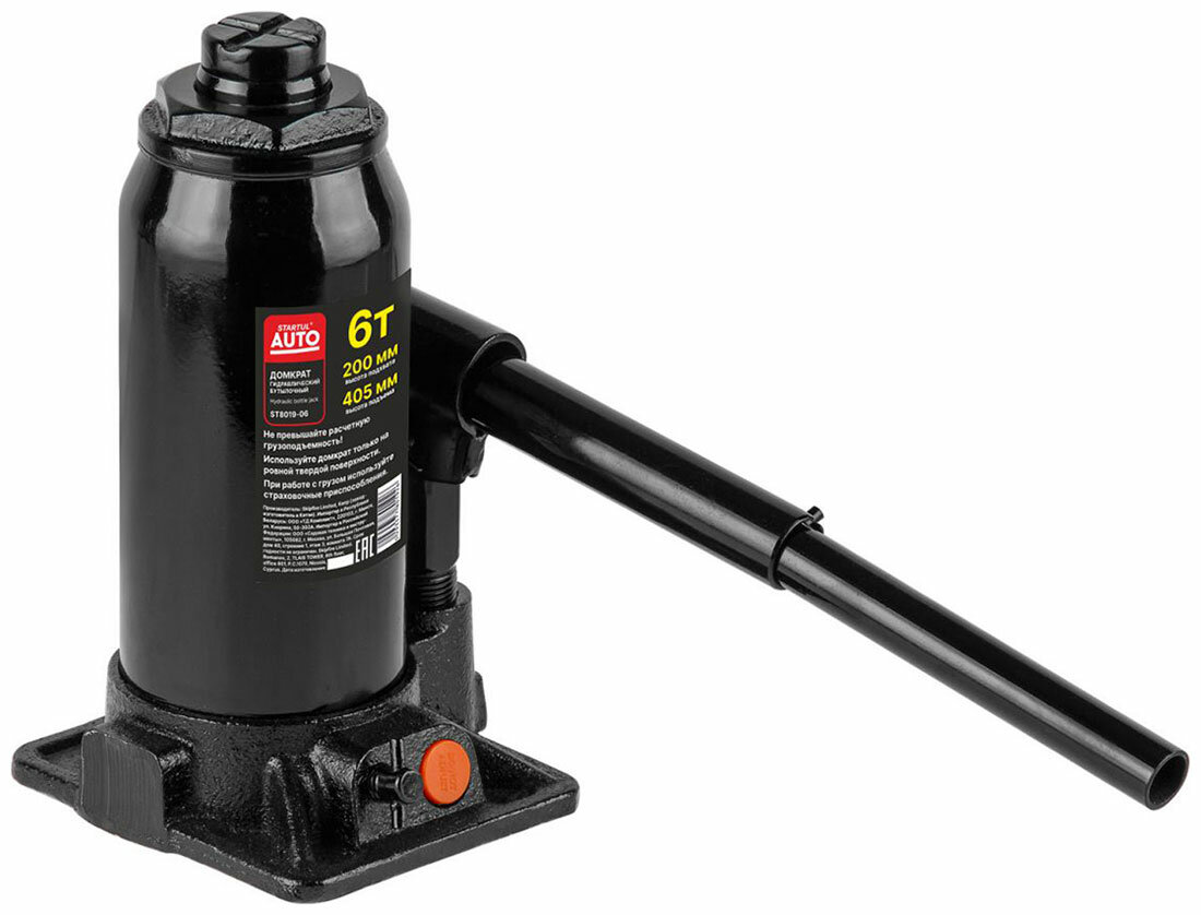 Домкрат гидравлический бутылочный Startul 6 т, 200-405 мм, AUTO ST8019-06