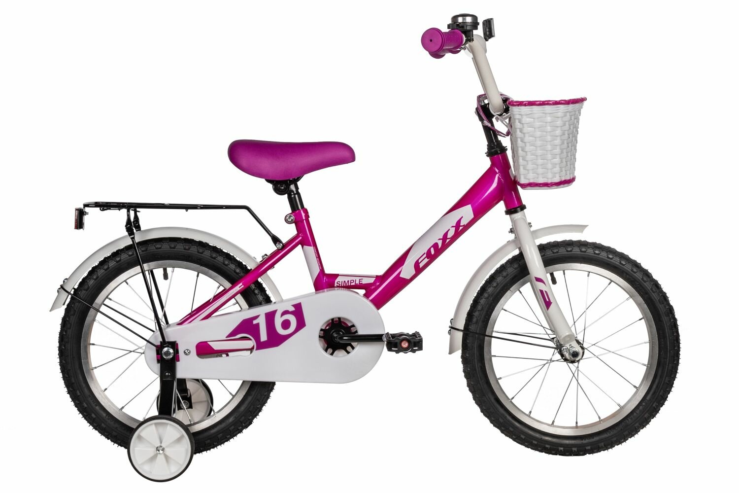 Детский велосипед Foxx Simple 16 (2025), стальная рама, розовый