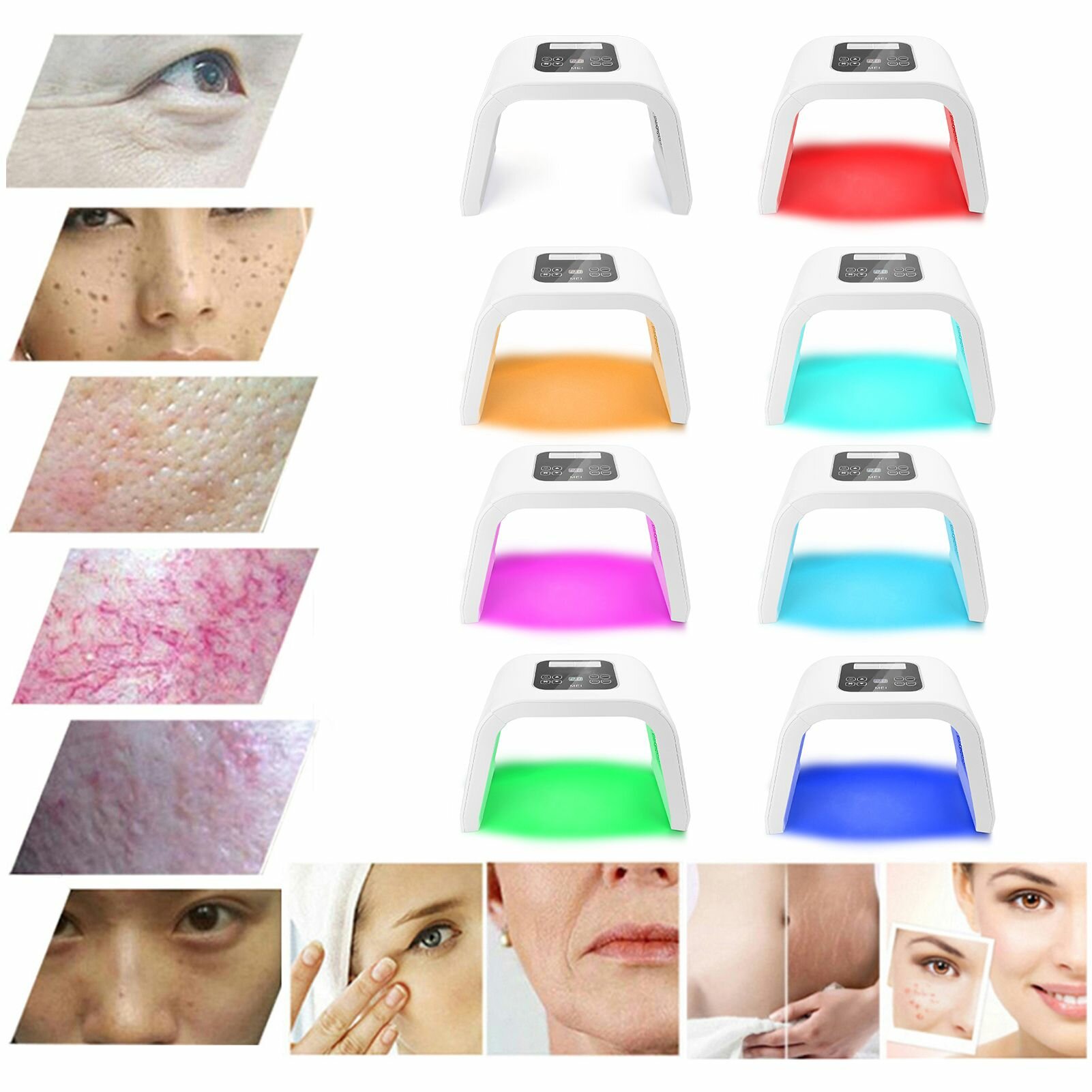 Многофункциональная Фотонная Машина, LED Светотерапия, Для Омолаживания и Восстановления Кожи 100-240 В/Европейский стандарт