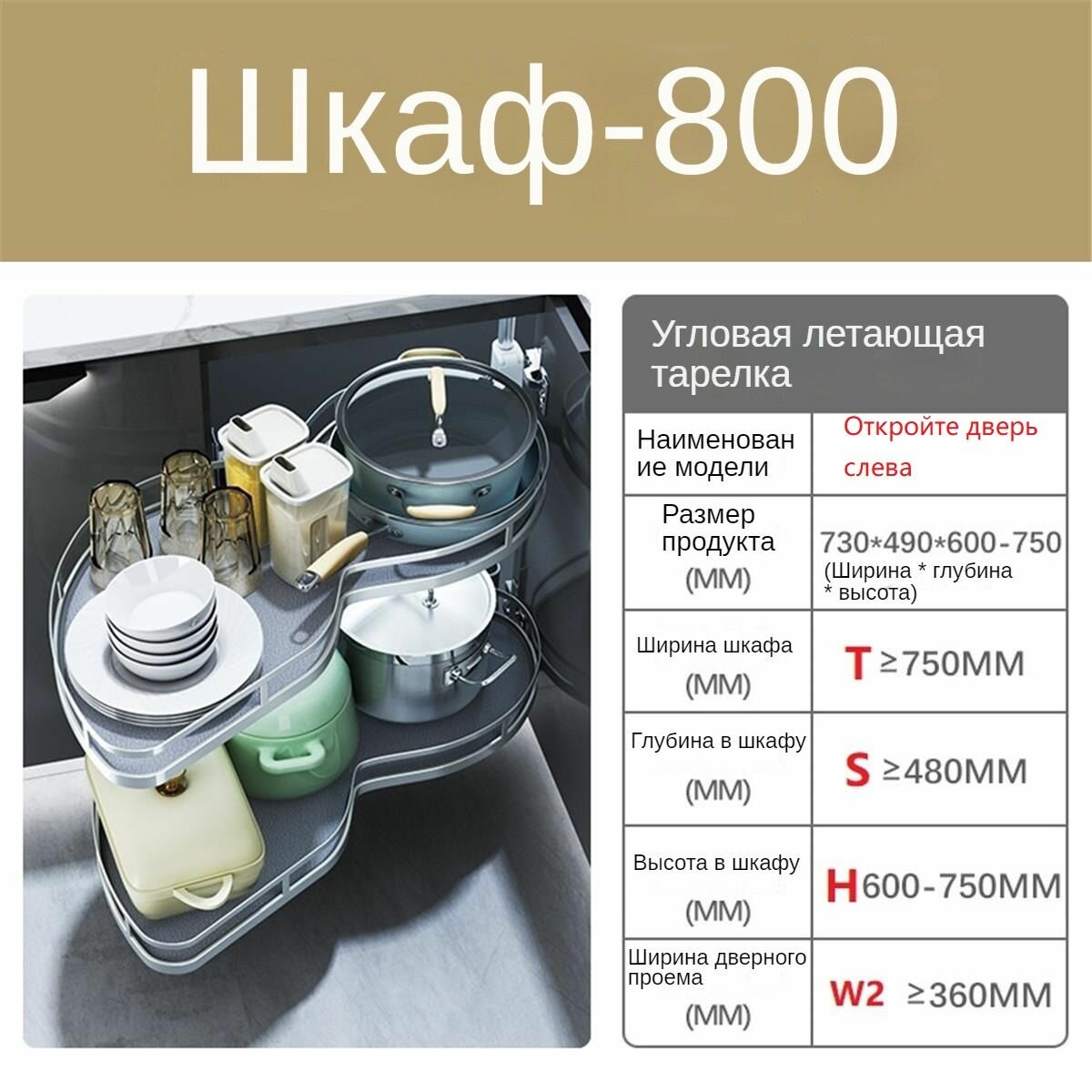 Наполнение для кухонного модуля
