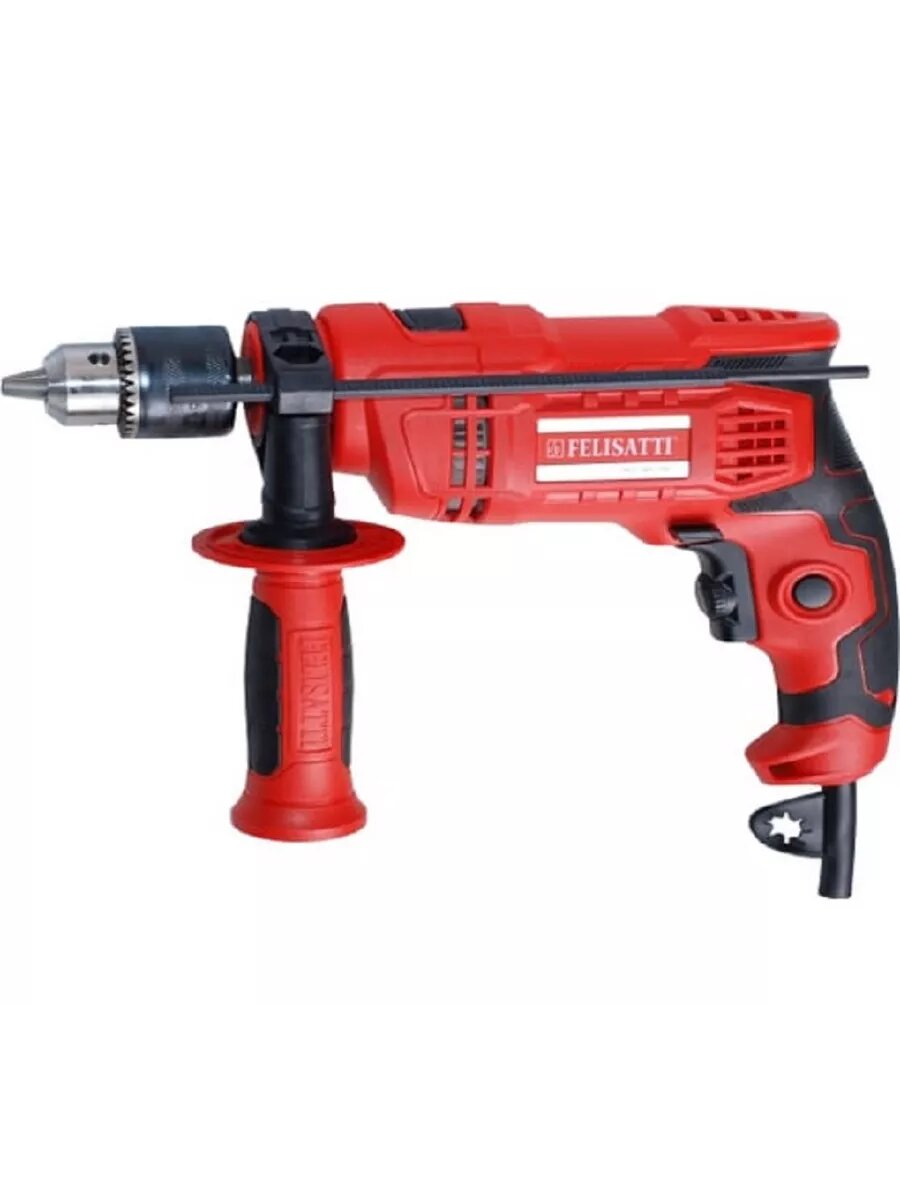 Дрель ударная Felisatti "ДУ-13/600ЭР", 600Вт, быстрозажимной патрон, красная, кабель 2 м
