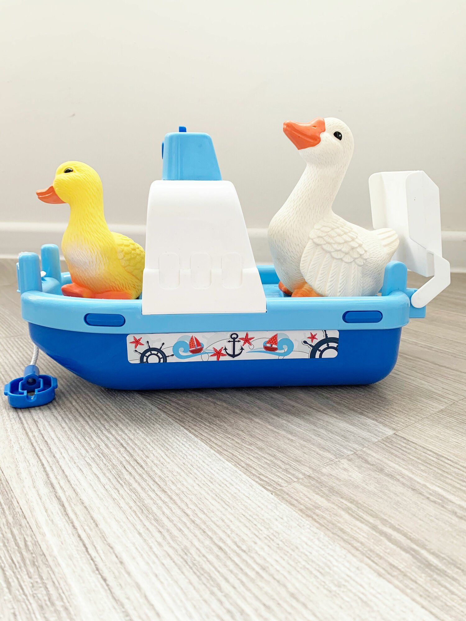 Набор для купания: фигурки Утка 10 см + Гусь 13 см + корабль 30 см / Полесье