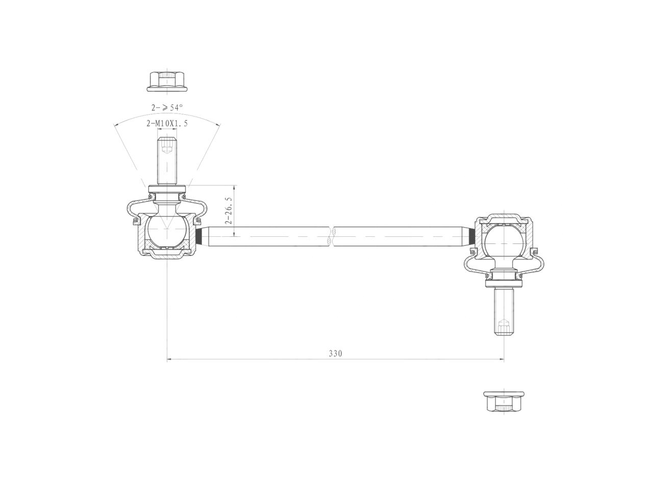 UNIO SSP-50240 (4419291 / 5461600Q0E / 5461600Q1A) стойка стабилизатора передняя Opel (Опель) movano b 10-, Renault (Рено)