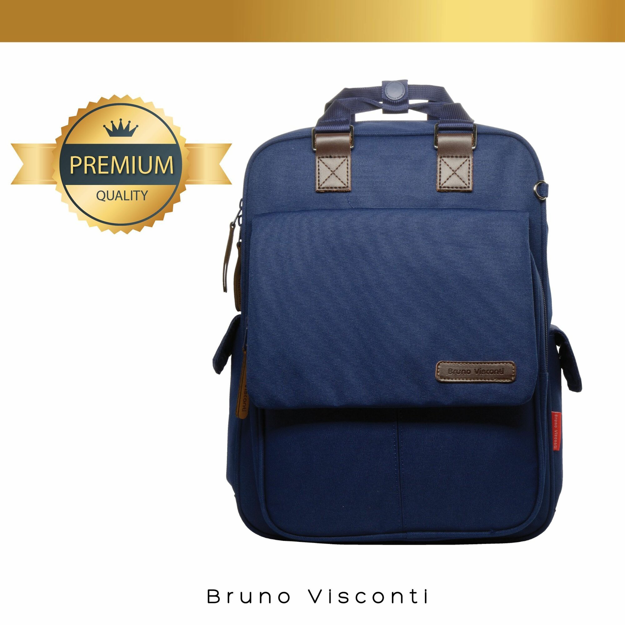 Рюкзак школьный для мальчика подростка Bruno Visconti "CLASSIC", синий арт.12-010-013/02