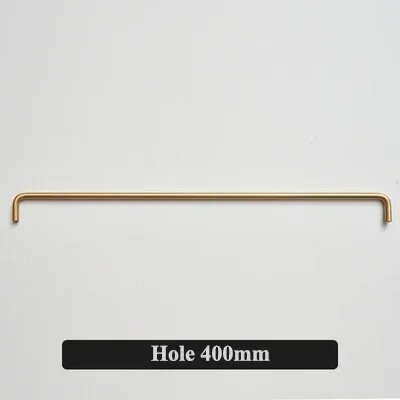 Латунная мебельная ручка, Hole 400mm, C-3256-400