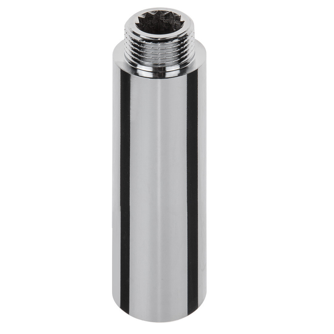 Удлинитель латунный внутренняя-наружная 1/2"х80 мм усиленный AV ENGINEERING хром (AVE301023)