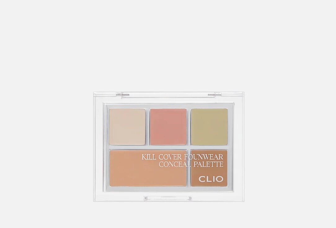 Палетка консилеров и корректоров Clio Kill cover founwear conceal palette, тон 02, Delight, 6 г