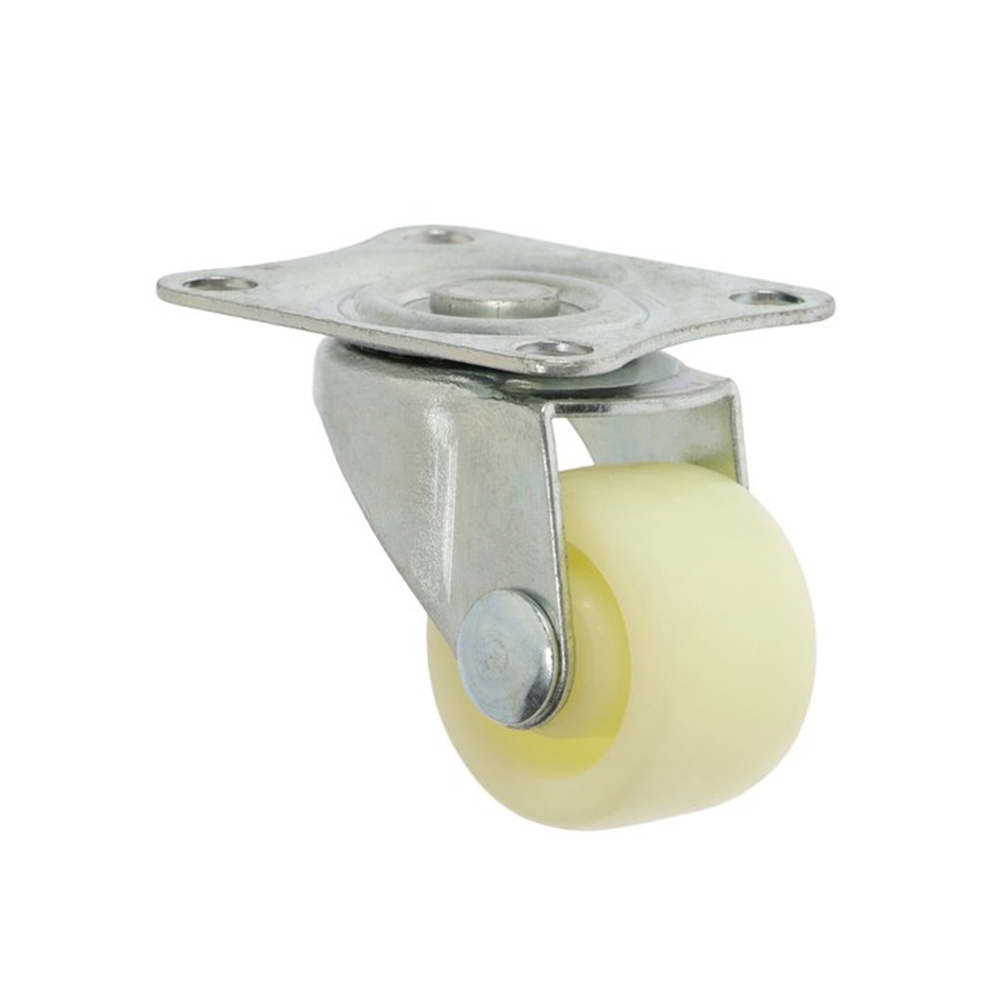Колесо мебельное Тундра, металл/пластик, усиленное, без тормоза, диаметр 25 мм, 4 шт