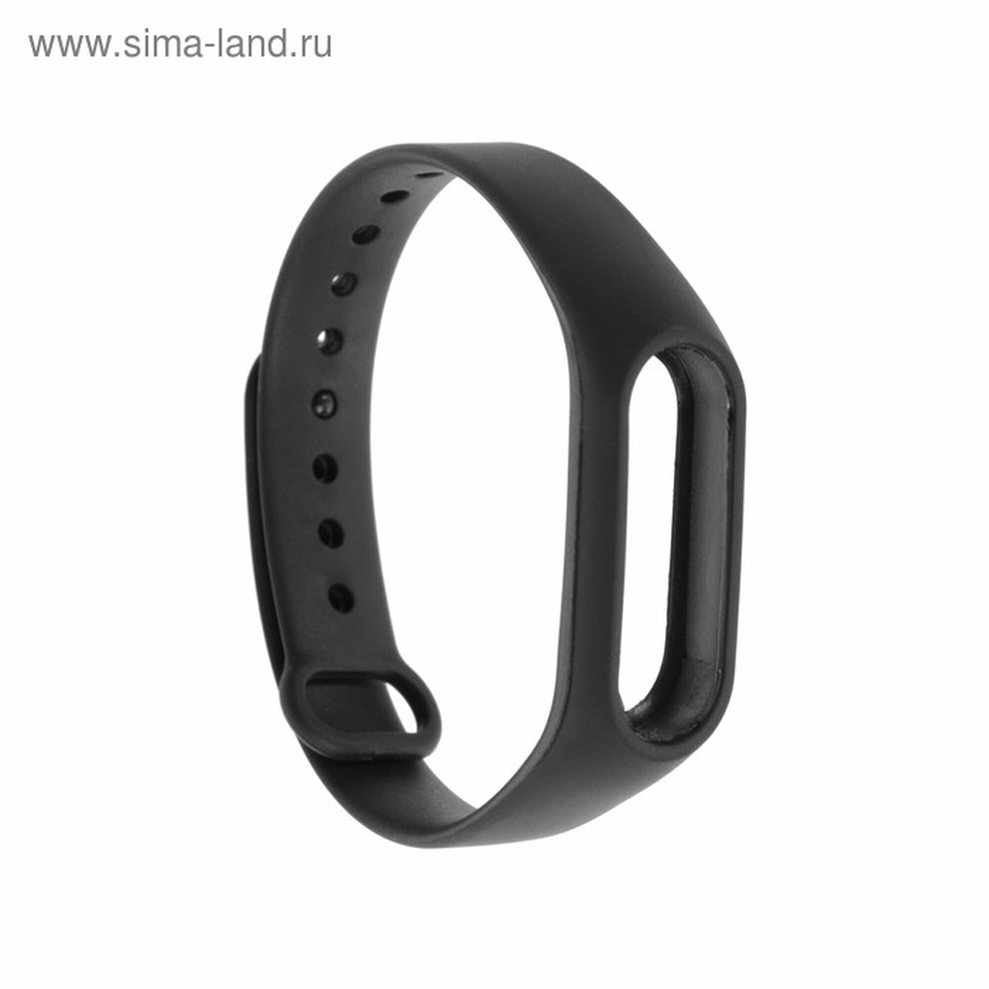 Ремешок Luazon Home, для фитнес-браслета Xiaomi Mi Band 2, силикон, чёрный