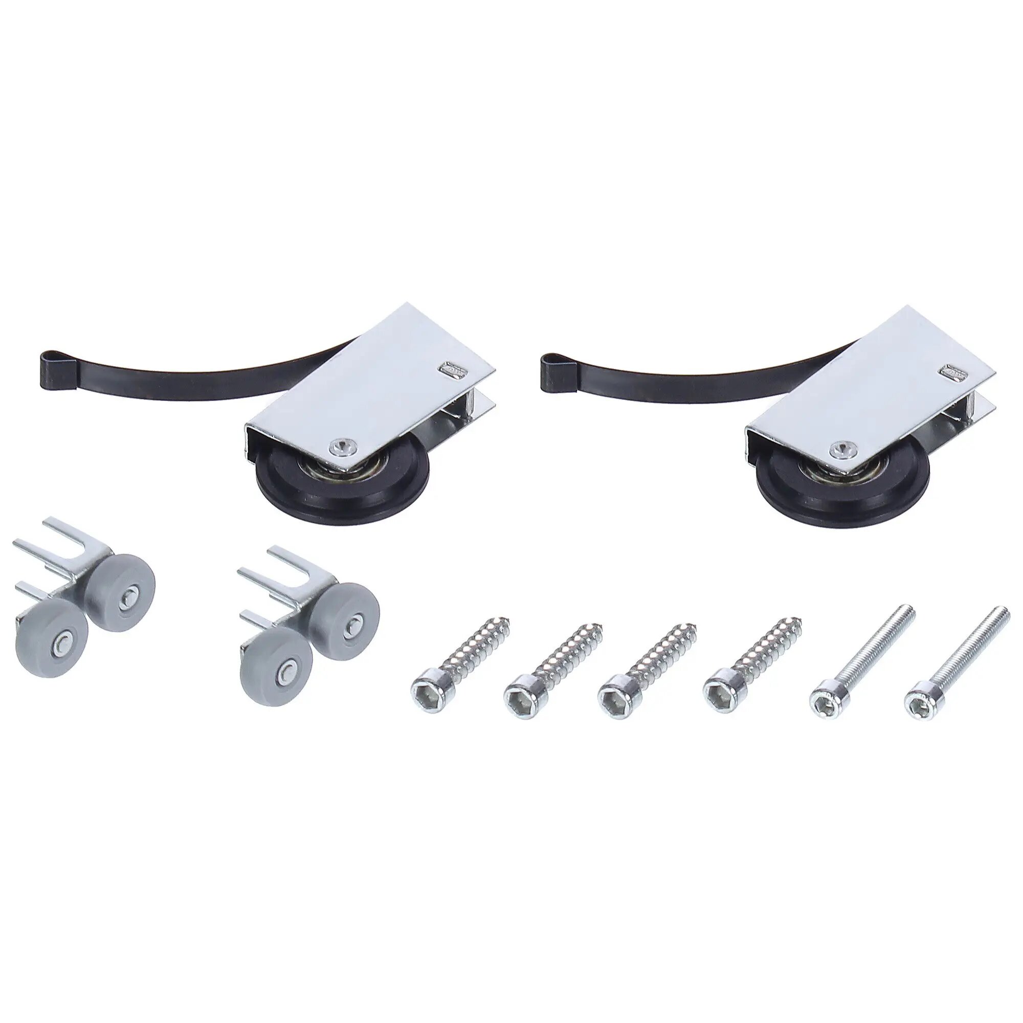 Комплект роликов для дверей-купе до 35 кг из нержавеющей стали, долговечный ход