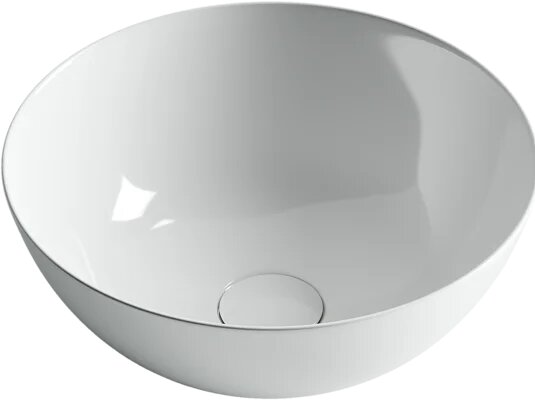 Накладная раковина Ceramicanova Element CN6002 36 фарфоровая, без отверстия под смеситель, раковина для ванной, 35, 8 см, круглая, белая