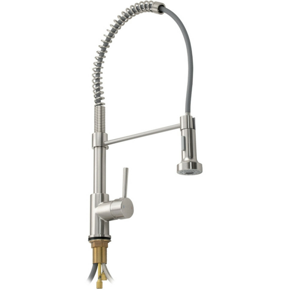 BRIMIX 8251, Смеситель кухонный, шаровой, гибкий излив с фиксацией