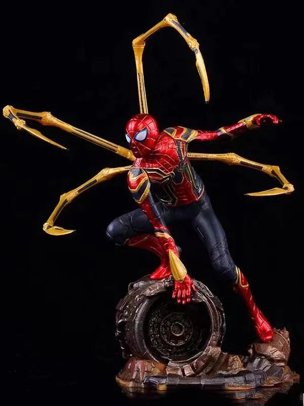 Мстители Бесконечная война Скульптура человека-паука из стали (20CM Упаковка в коробке)