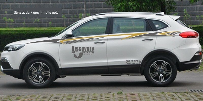 Наклейки на автомобиль Cheetah CS10, декоративные полосы для кузова, тюнинг для Zotye T600 Тип A: Импортный материал: