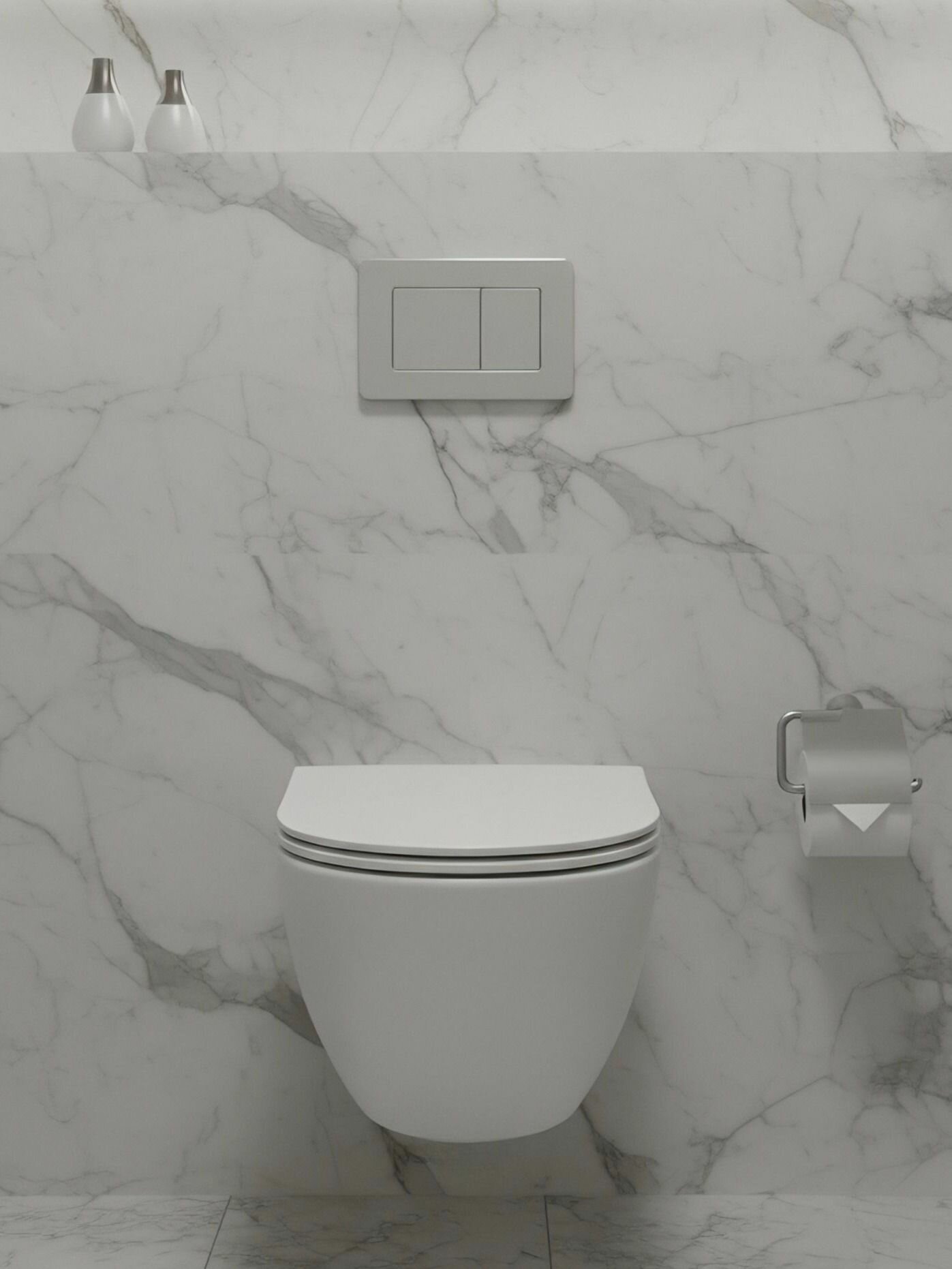 Кнопка смыва для инсталляции двухрежимная, металическая, никель