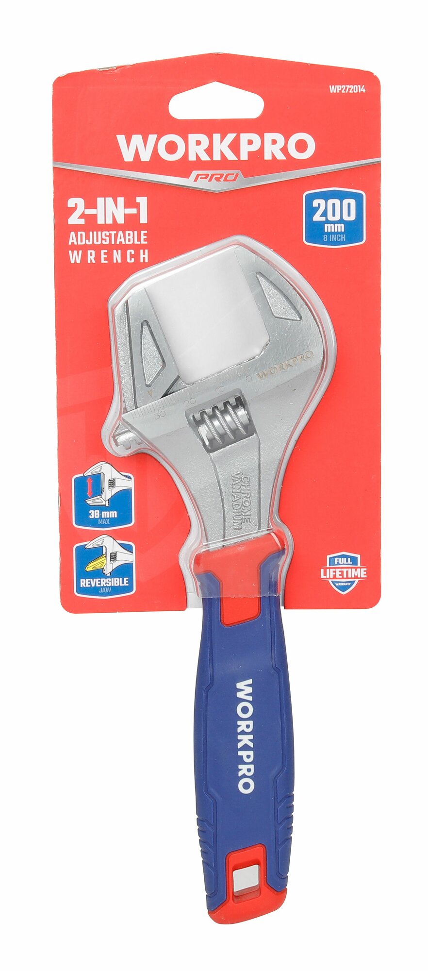 Ключ разводной сантехнический 200мм 2 в 1 WORKPRO