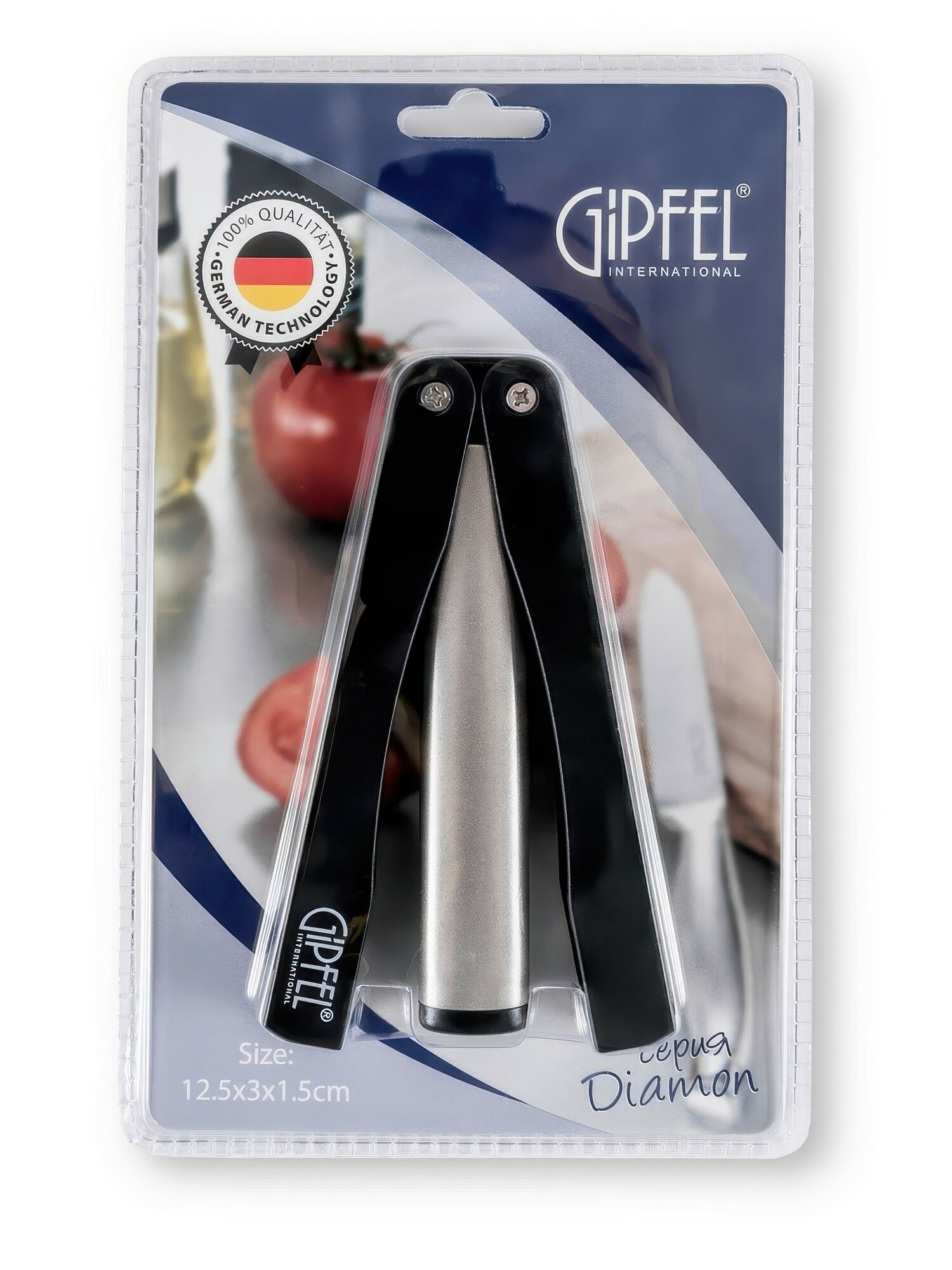 Мусат Gipfel Diamon 2905, нержавеющая сталь, пластикова ручка, черный